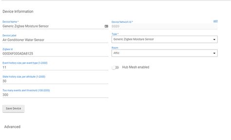 Zigbee Water Sensor Device Reset Devices Hubitat