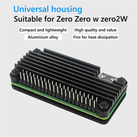 Per Raspberry Pi Zero Kit Guscio In Alluminio 2 W Con Intestazione