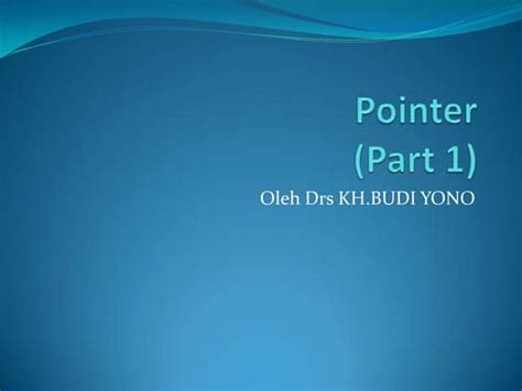 pemrograman c pointer ppt
