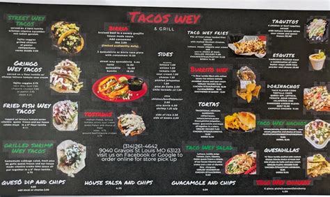 Tacos Wey And Grill Menu Updated October 2025