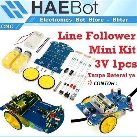 jual [haebot] diy line tracer follower kit robot edukasi smart car