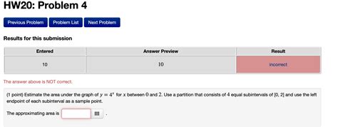 solved hw20 problem 4 previous problem problem list next