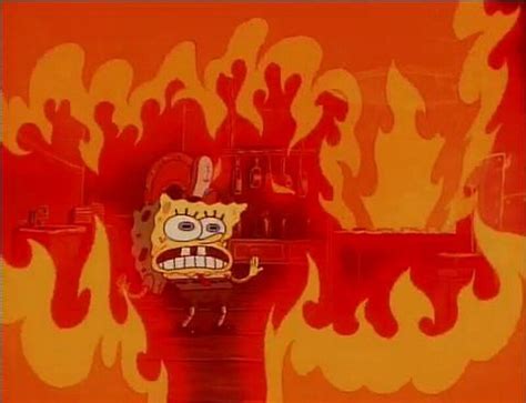 Spongebob Fire By Snacksbuddy Redbubble