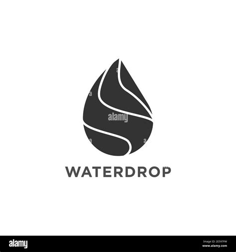 Water Drop Logo Black