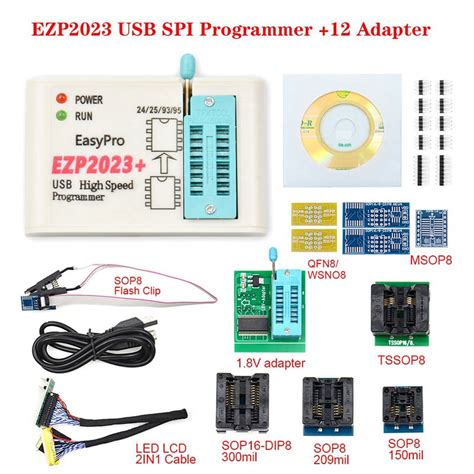 Ckepdyeh Ezp2023 High Speed Spi Flash Programmer Full Set12 Adapters Support 24259395