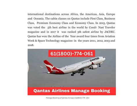 Manage Booking Of Qantas Airways Pptx