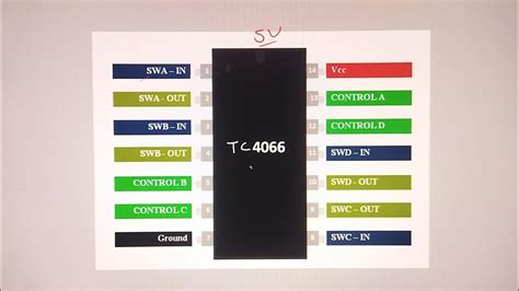 Cd4066 Application Circuitcd4066 Ic Circuit Youtube