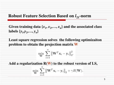 Ppt Optimization Problem Based On L 21 Norms Powerpoint
