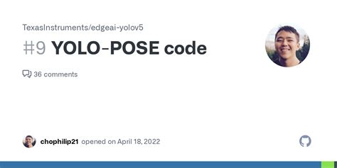 YOLO POSE Code Issue TexasInstruments Edgeai Yolov GitHub