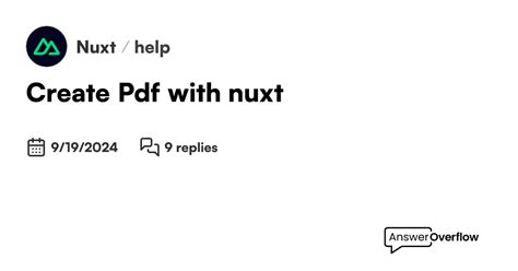 Create Pdf with nuxt - Nuxt