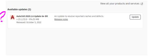 solved available update for older version of autocad autodesk community