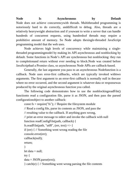 Node Is Asynchronous By Default And Buffers Pdf Character Encoding String Computer Science
