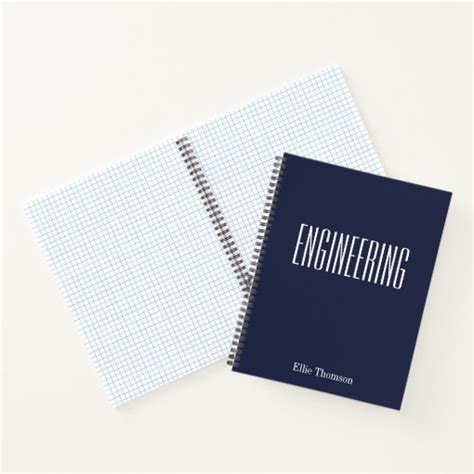 Personalized Engineering Graph Paper Simple Design Notebook Zazzle
