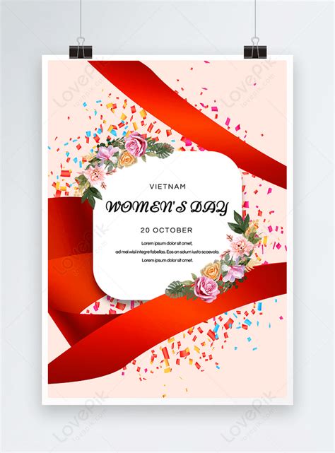 심플하고 우아한 베트남 여성의 날 포스터 이미지 사진 465505963 무료 다운로드