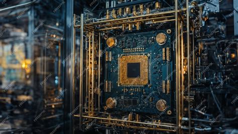 premium photo abstract quantum computing circuit with futuristic design