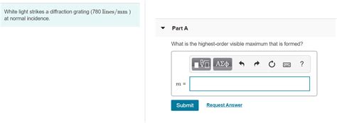 Solved White Light Strikes A Diffraction Grating 780