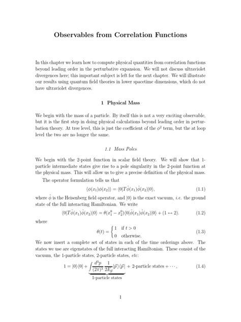 Observables From Correlation Functions Pdf