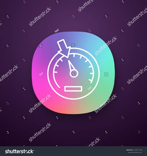 Speedometer App Icon Dashboard Car Instrument Stock Vector Royalty Free 1167911230 Shutterstock