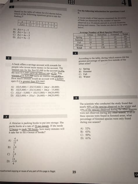 solved based on the table of values for f x shown below