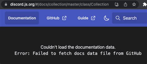 Collection Link Broken On V12 Docs · Issue 7101 · Discordjsdiscordjs · Github