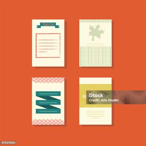 다른 디자인으로 여러 가지 인사말 카드입니다 휴가의 개념입니다 벡터 일러스트입니다 감사에 대한 스톡 벡터 아트 및 기타 이미지 감사 개체 그룹 귀여운 Istock