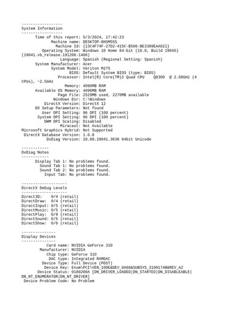 Computer Specs Pdf Device Driver Codec