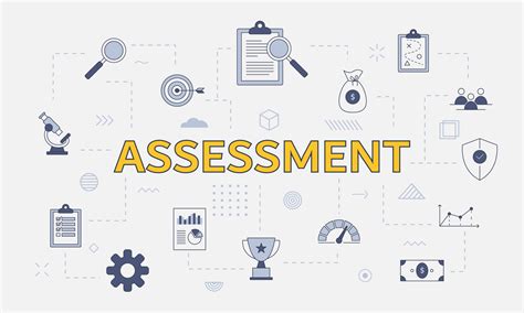 Assessment Concept With Icon Set With Big Word 3612696 Vector Art At