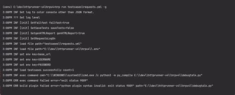 脚手架工程运行hrp Run Yml用例，提示 Build Plugin Failed Errorpython Plugin Syntax
