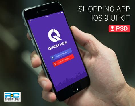 IOS 9 Style Shopping Mobile UI PSD PSD For Website Mobile App UI By Psdgang Com