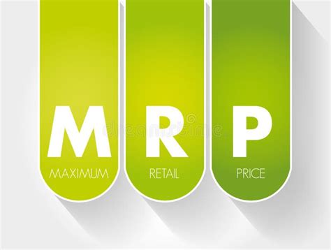 MRP Maximum Retail Price Acronym Business Concept Background Stock Illustration