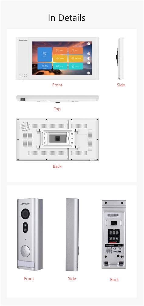 LERMOM LT4 10 1 1080P Wireless Apartment Intercom System Wholesale