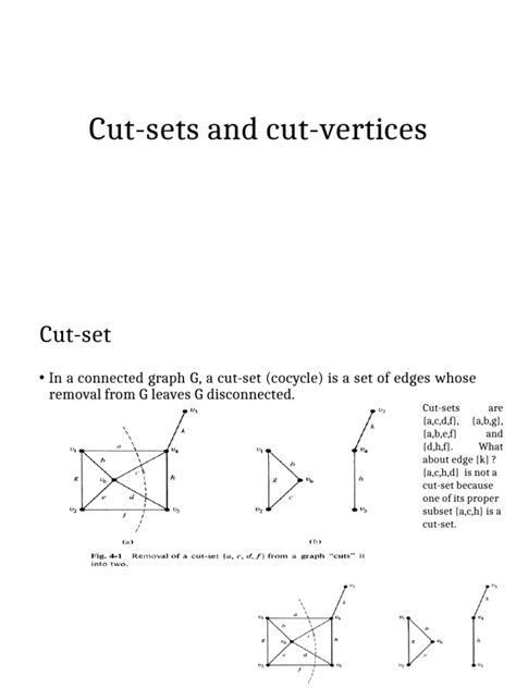 3 Cut-Sets and Cut-Vertices | PDF | Vertex (Graph Theory) | Theoretical Computer Science