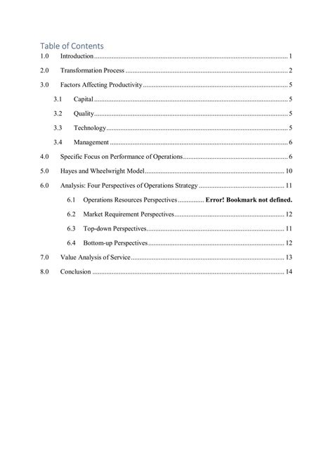 Operation Management Assignment Mgt2034 Operation Management