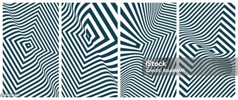 흑백 사각형의 광학 아트 일러스트레이션 줄무늬에 의한 기하학적 배경입니다 브로셔 연례 보고서 잡지 포스터 프리젠 테이션 전단지 또는 배너를위한 3d 벡터 패턴 3차원 형태에