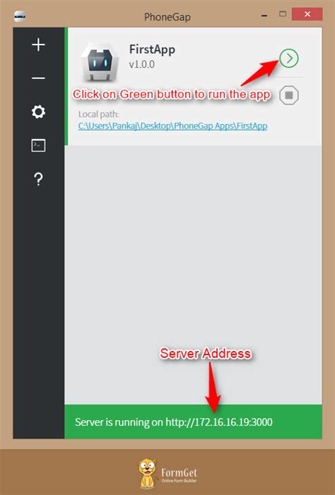 Create Run And Build A Phonegap App Formget