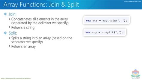 techcbt javascript arrays in depth ppt