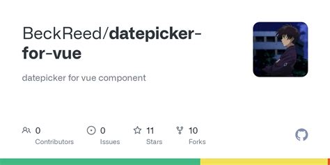 GitHub BeckReed Datepicker For Vue Datepicker For Vue Component