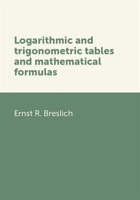 Logarithmic And Trigonometric Tables And Mathematical Formulas купить с доставкой по выгодным