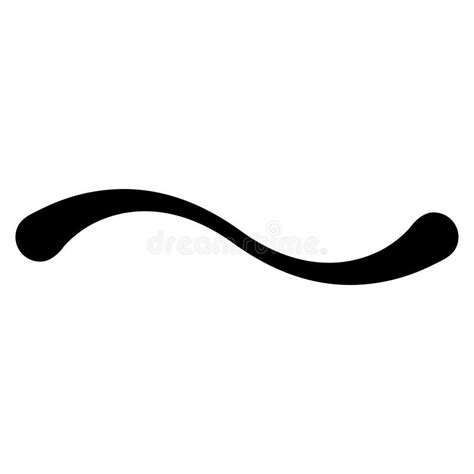 Sleek Black Wave Line Dynamic Curve In Minimalist Design Stock Illustration Illustration Of