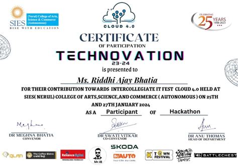 Riddhi Bhatia On Linkedin I Recently Participated In A Hackathon Organized By Team Cloud At Sies