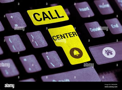 Writing Displaying Text Call Center Concept Meaning An Office In Which