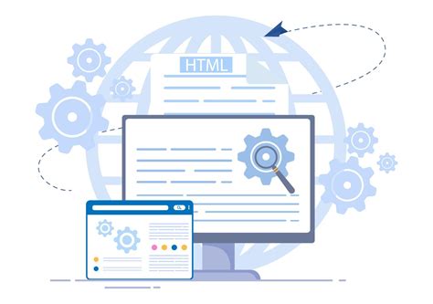 Software Development And Programming Code On Computer Vector Illustration For Technology