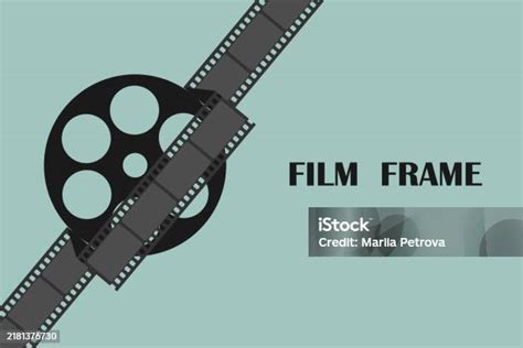 긴 필름 스트립으로 싸인 필름 릴이 있는 필름 프레임 배경 영화 영화 개념입니다 레트로 스타일 벡터 일러스트 레이 션 0명에 대한 스톡 벡터 아트 및 기타 이미지 Istock