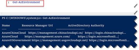Get AzEnvironment Azure Lessons