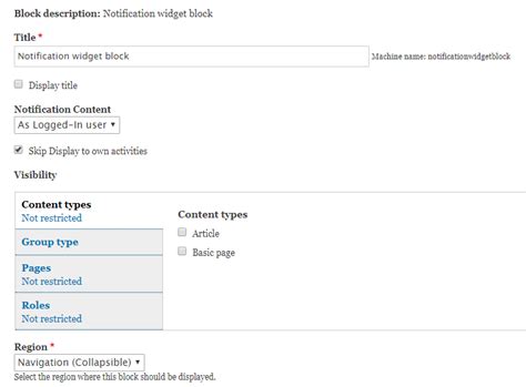notifications widget