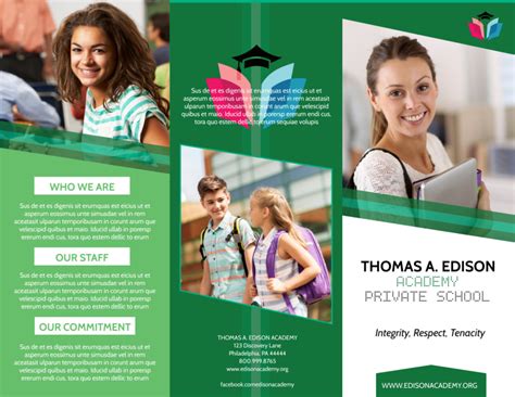 Education Foundation School Tri Fold Brochure Template