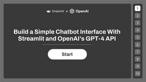 Build a Simple Chatbot Interface With Streamlit and OpenAI's GPT-4 API | Genially
