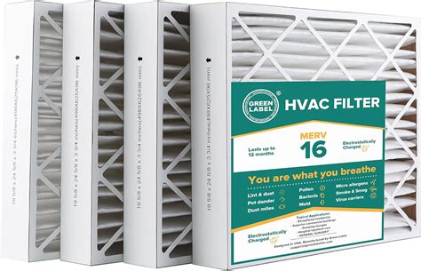 Green Label Brand Hvac Air Filter 20x25x4 Ac Furnace Air Ultra