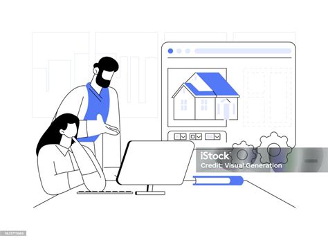 건축 프로그래밍 추상 개념 벡터 그림입니다 패션모델에 대한 스톡 벡터 아트 및 기타 이미지 패션모델 3차원 형태 건물 외관 Istock