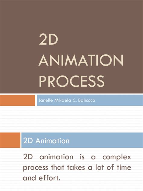 2d Animation Process Pdf Animation Media Technology